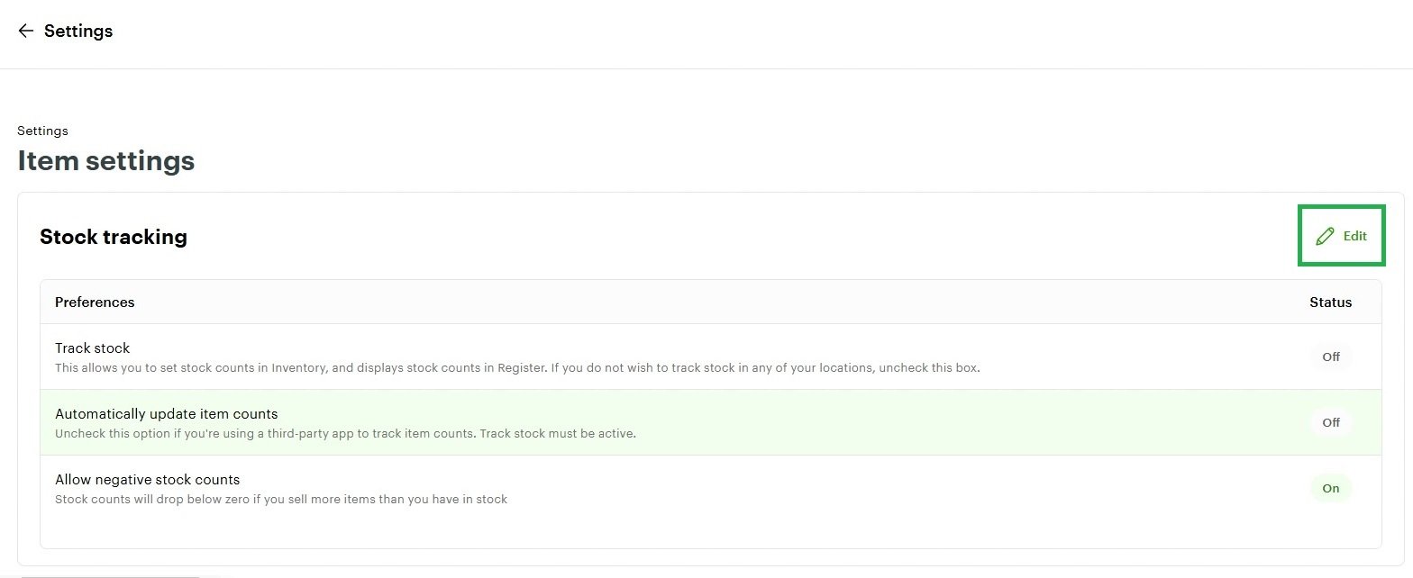 How to Enable Clover's Inventory Tracking
